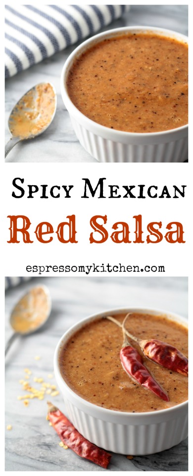 Spicy Mexican Red Salsa | Espresso My Kitchen